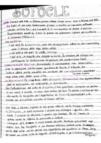 Riassunto e schemi di Sofocle | Schemi e mappe concettuali di Greco | Docsity