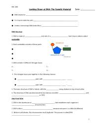 Dna structure- 10th grade biology | Exams Earth science | Docsity