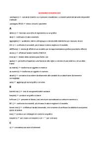 Glossario di funzioni di Rstudio | Formulari di Analisi Dei Dati | Docsity