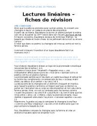 Lectures lineaires de textes pour le bac de français | Lecture notes ...