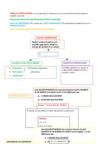 Calcolo combinatorio | Schemi e mappe concettuali di Matematica | Docsity