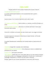 Galileo Galilei mappa | Schemi e mappe concettuali di Filosofia | Docsity