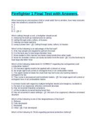 Firefighter 1 Final Test with Answers. | Exams Safety and Fire ...