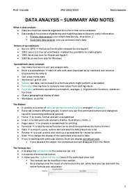 Dispense Data Analysis IPLE | Dispense di Analisi Dei Dati | Docsity