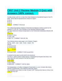 C957 Unit 2 Review Module 2 Quiz with Answers 100% correct. C957 Unit 2 ...