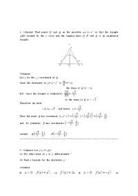 2017 midterm solution | Cheat Sheet Calculus | Docsity