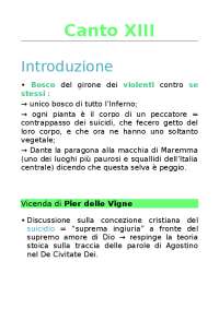 Canto 13 inferno dante | Schemi e mappe concettuali di Letteratura ...