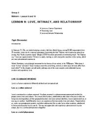 Love, Intimacy, and relationship | Schemes and Mind Maps Sociology ...