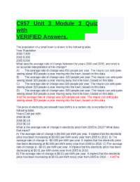 C957 Unit 3 Module 3 Quiz with VERIFIED Answers. | Exams Health ...