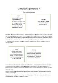 Appunti del corso Linguistica generale e dispense | Appunti di ...