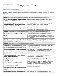 AP World Enlightenment | Assignments History | Docsity