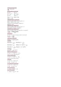 Le derivate, formule fondamentali | Schemi e mappe concettuali di Matematica | Docsity