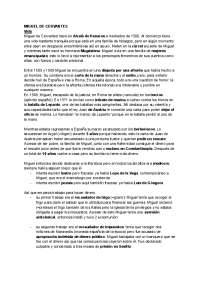 Miguel de Cervantes y Don Quijote | Appunti di Spagnolo | Docsity