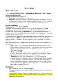 Bioinformatica Modulo 3 | Appunti di Bioinformatica | Docsity