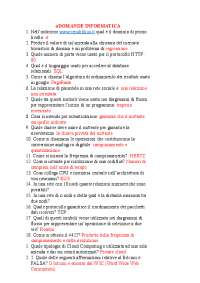 Risporte esame informatica LUISS Economia | Prove d'esame di Sistemi Informatici | Docsity