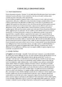 Teatro drammaturgia e le sue forme | Appunti di Storia del Teatro e ...