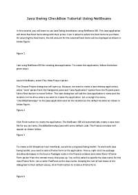 Java Swing CheckBox Tutorial Using NetBeans | Summaries Computer science | Docsity