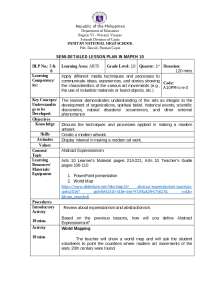 DETAILED LESSON PLAN | Lecture notes Visual Arts | Docsity