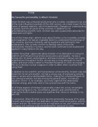 Essay of my favorite personality | Study notes Business English | Docsity