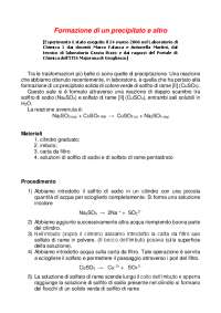 Reazioni chimiche di formazione precipitati colorati. | Schemi e mappe ...