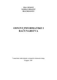 OSNOVI INFORMATIKE I RAČUNARSTVA | Slajdovi' predlog Osnove računarstva | Docsity