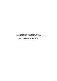DISKRETNA MATEMATIKA | Univerzitet PIM | Vežbe' predlog Diskretna matematika | Docsity