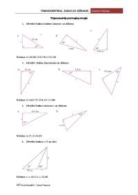 TRIGONOMETRIJA- ZADACI ZA VEŽBANJE [ | Skripte' predlog Matematika | Docsity