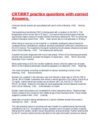 CRT/RRT practice questions with correct Answers. CRT/RRT practice ...