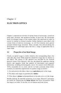 INTRODUCTION TO ELECTRON OPTICS | Lecture notes Physics | Docsity