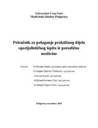 Priručnik za polaganje praktičnog dijela specijalističkog ispita ...