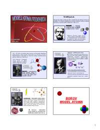 BOROV MODEL ATOMA | Skripte' predlog Hemija | Docsity