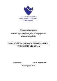 PRIRUČNIK IZ OSNOVA INFORMATIKE I TELEKOMUNIKACIJA | Beleške' predlog ...