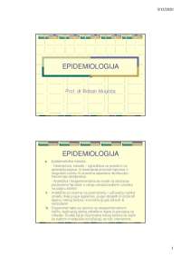Epidemiologija | Rezime' predlog Epidemiologija | Docsity