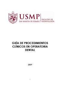 GUÍA DE PROCEDIMIENTOS CLÍNICOS EN OPERATORIA DENTAL | Guías, Proyectos ...