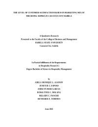 Hospitality and Tourism Management | Thesis Hospitality and Tourism ...