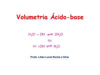 Volumetria Ácido-Base | Slides Cálculo | Docsity
