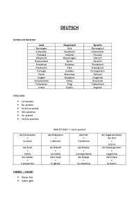 Deutsch : Erste Kontakte | Appunti di Tedesco | Docsity