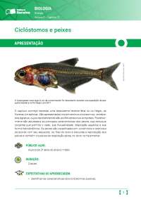 Ciclóstomos e peixes | Notas de aula Biologia | Docsity