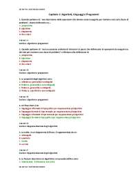 PROGRAMMAZIONE 0312212inf01 L31 | Prove d'esame di Programmazione e controllo | Docsity