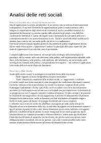 Social Network Analysis appunti | Appunti di Sociologia | Docsity