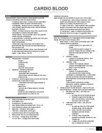 ANATOMY & PHYSIOLOGY_CARDIO: BLOOD | Study notes Anatomy | Docsity