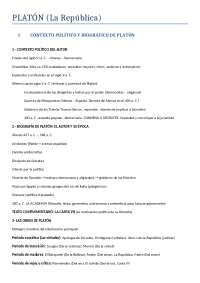Esquema Platón selectivo | Esquemas y mapas conceptuales de Historia de la Filosofía | Docsity