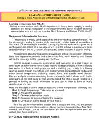 21st Century Lit LAS Quarter 4 Week 1 | Lecture notes English | Docsity