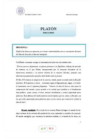 Comentario de texto platón | Apuntes de Historia de la Filosofía | Docsity