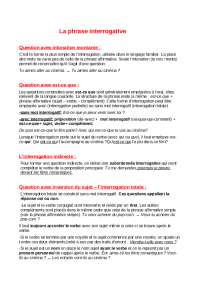 Les différentes phrases interrogatives | Appunti di Francese | Docsity