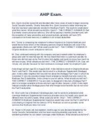 AHIP Exam. AHIP Exam. | Exams Human Resource Management | Docsity