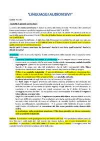 Lezione 9 linguaggi audiovisivi | Appunti di Linguaggio Audiovisivo ...