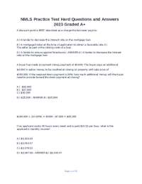 NMLS Practice Test Hard Questions and Answers 2023 Graded A+ | Exams ...