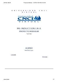 Proyecto modular curso de induccion | Ejercicios de Derecho | Docsity