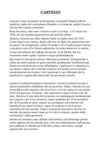 Riassunto completo sul filosofo Cartesio | Appunti di Filosofia | Docsity